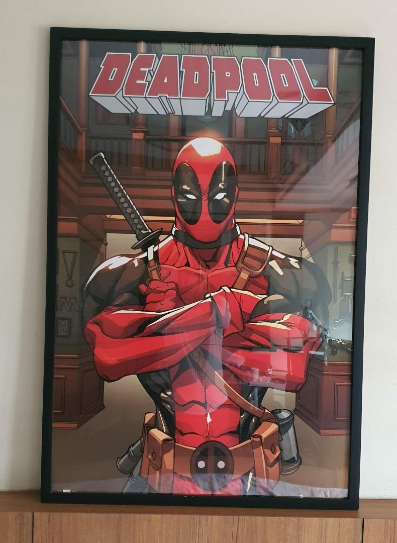DEADPOOL POSTER IN A FRAME, Everything Else on Carousell