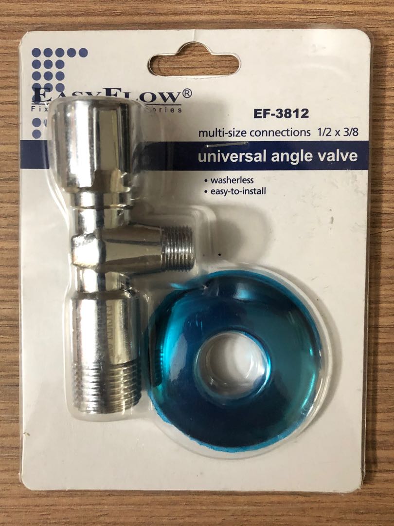 Easy Flow Multi-size Connections Universal Angle Valve 1/2 x 3/8 ...