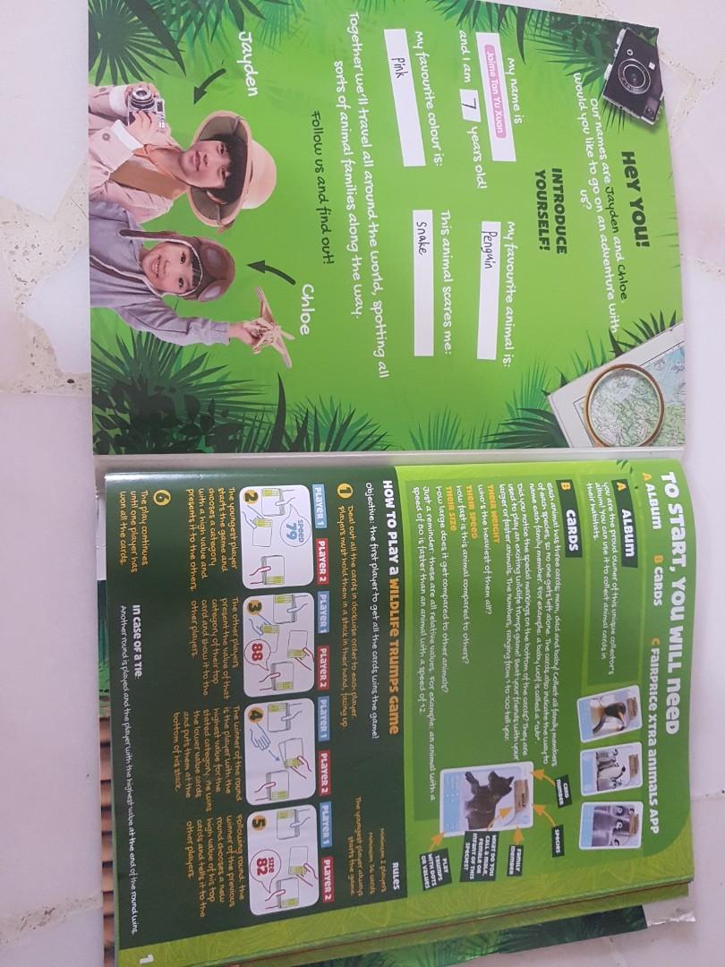 Fairprice Xtra Educational Wild Animals Card Collection And Activity ...