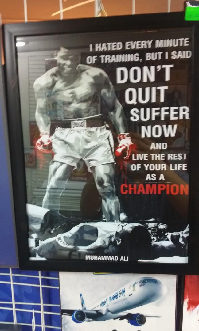 FRAME SAIZ A3 MUHAMMAD ALI ( 12 X 16 inci), Furniture & Home Living ...