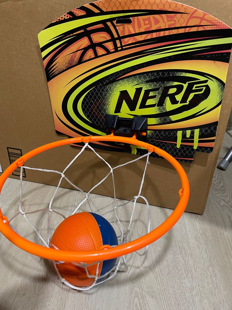 Free Delivery Nerf Basketball mini hoop ball, Hobbies & Toys, Toys ...