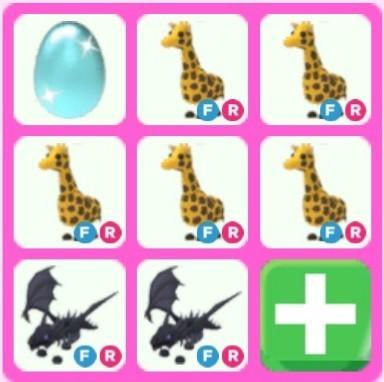Giraffe and Shadow Dragon AdoptMe, Hobbies & Toys, Toys & Games on ...