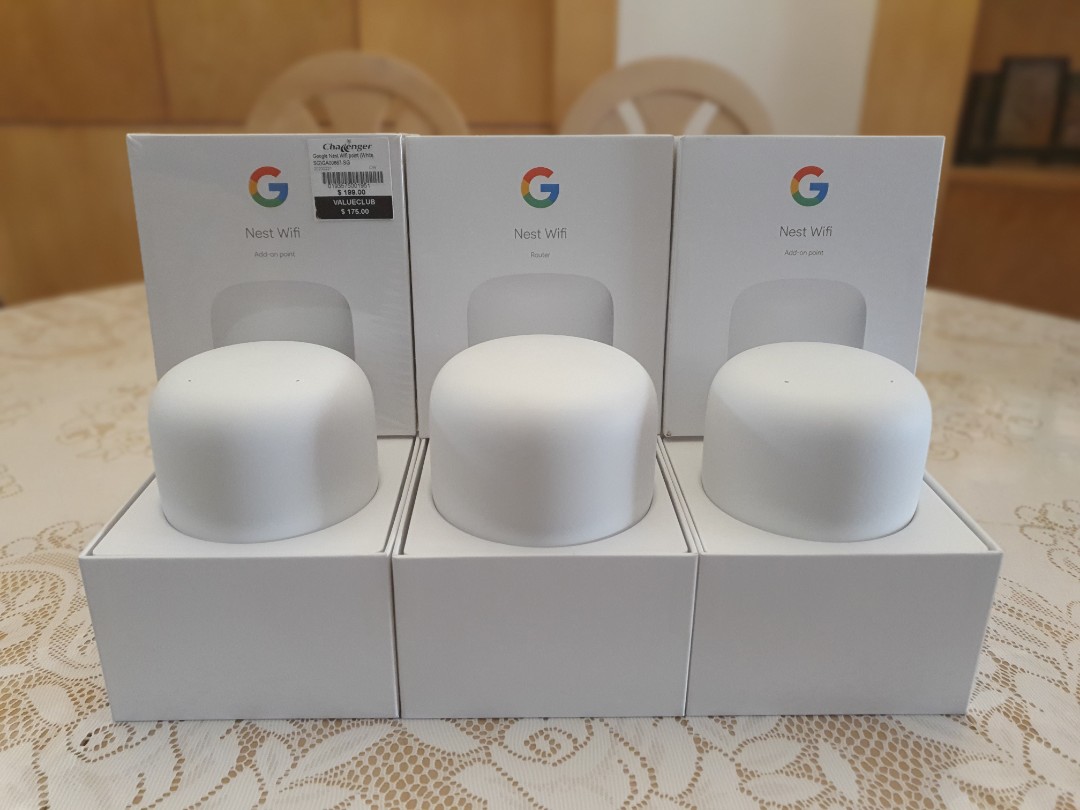 Google Nest Wifi Router and Satellite Add-on Point for Mesh Networking, Computers & Tech, Parts ...