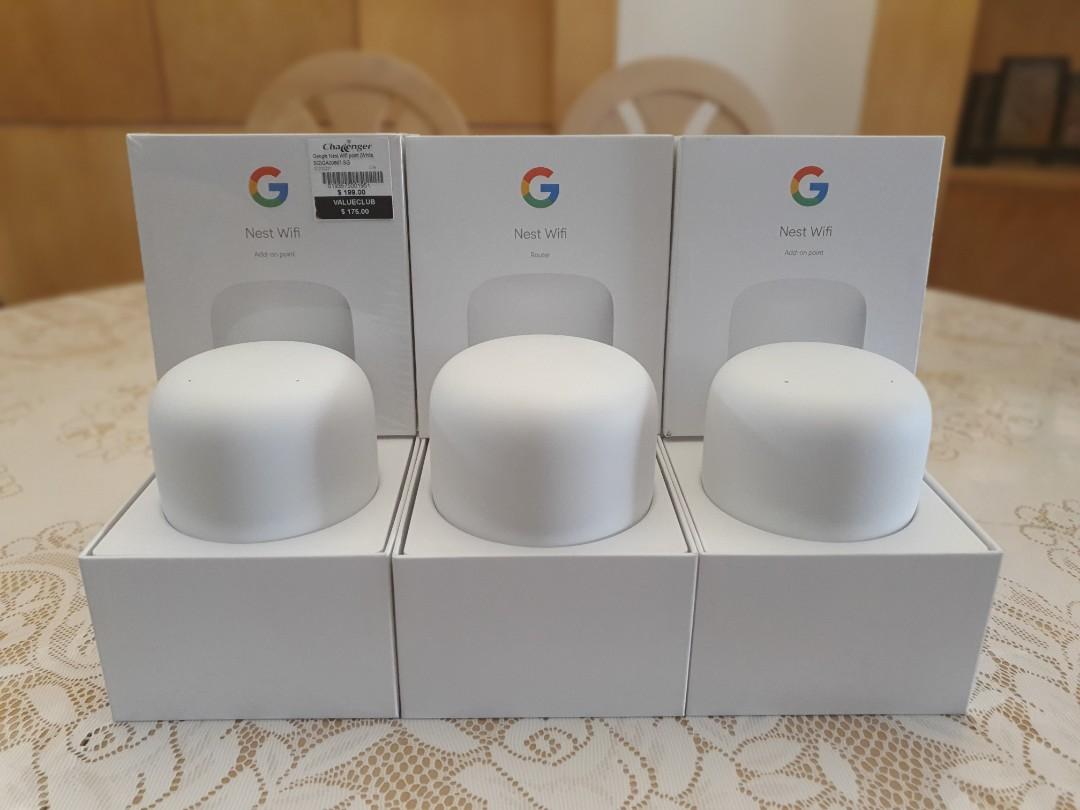 Google Nest Wifi Router and Satellite Add-on Point for Mesh Networking, Computers & Tech, Parts ...