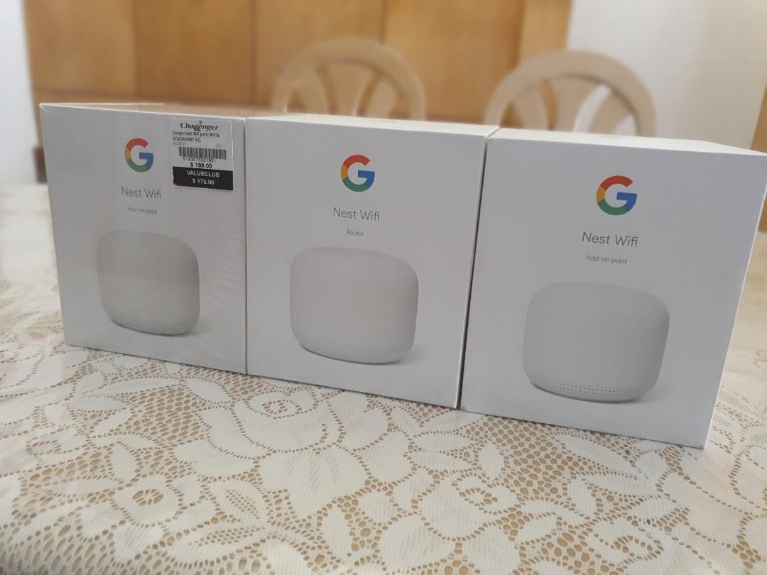 Google Nest Wifi Router and Satellite Add-on Point for Mesh Networking, Computers & Tech, Parts ...
