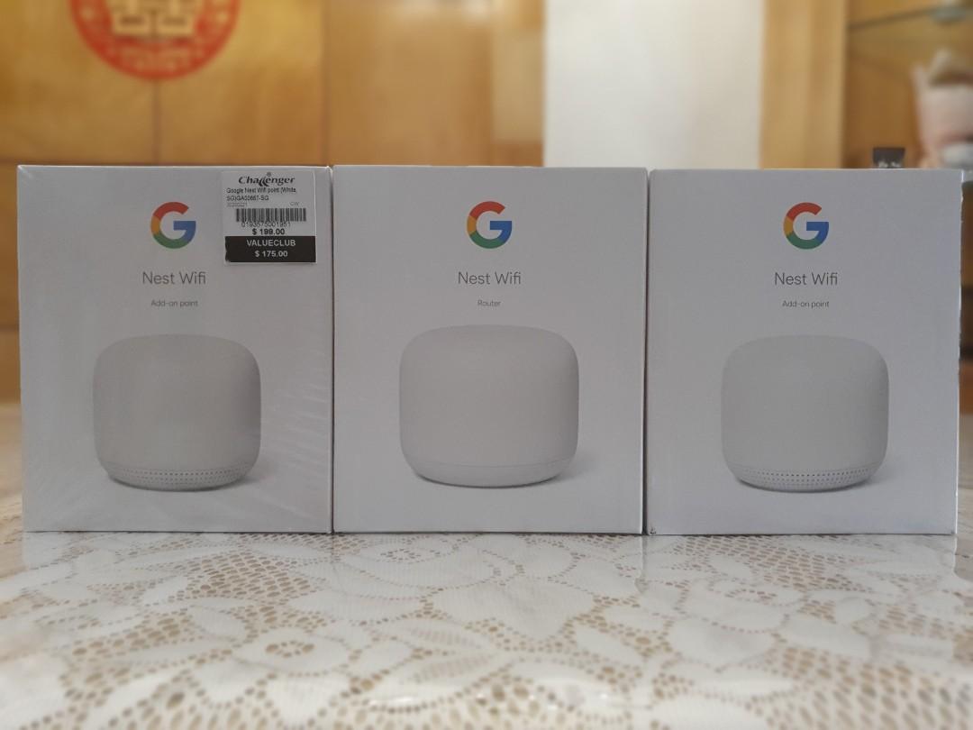 Google Nest Wifi Router and Satellite Add-on Point for Mesh Networking, Computers & Tech, Parts ...