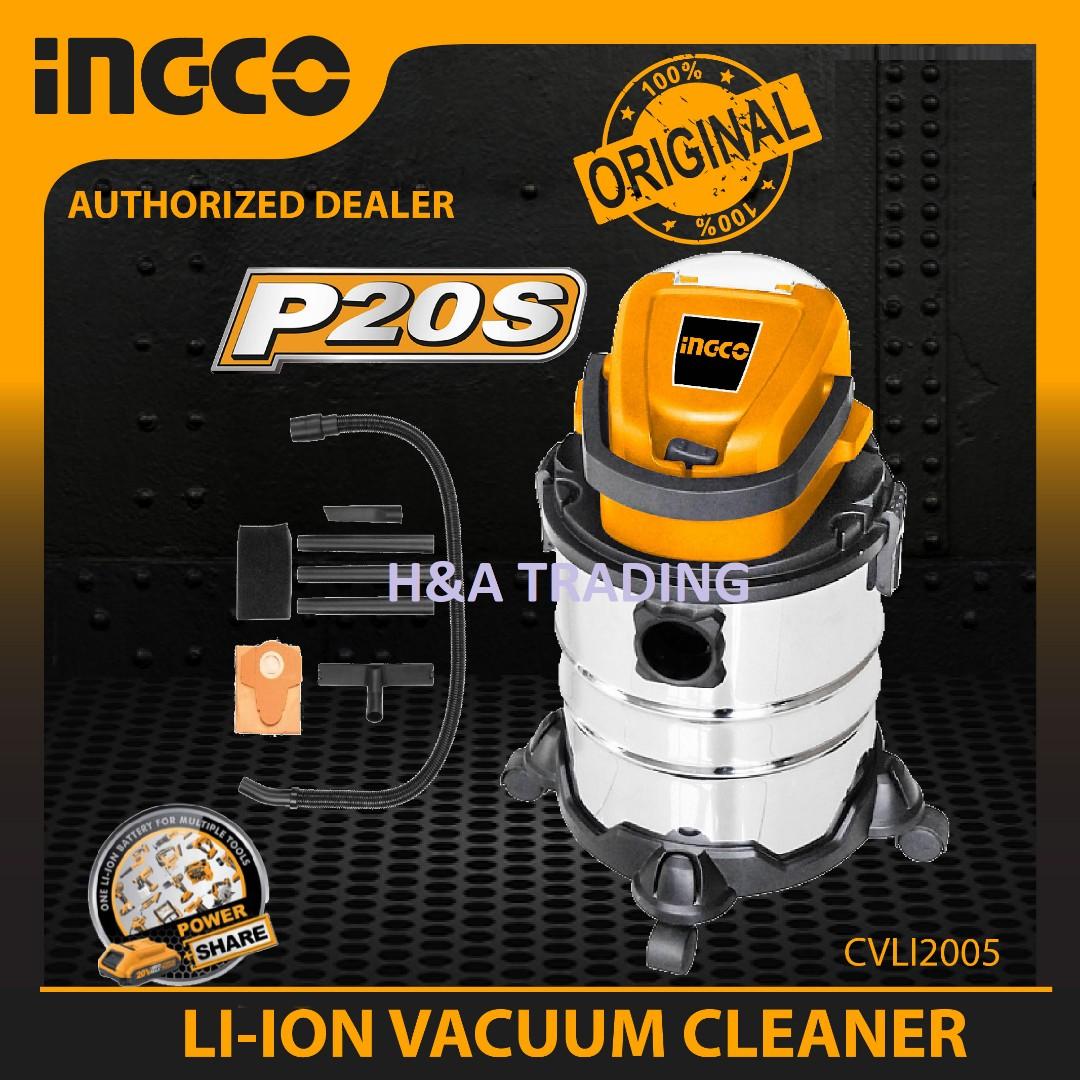 INGCO LITHIUM-ION VACUUM CLEANER CVLI2005 (Body Only) For Wet & Dry, TV ...