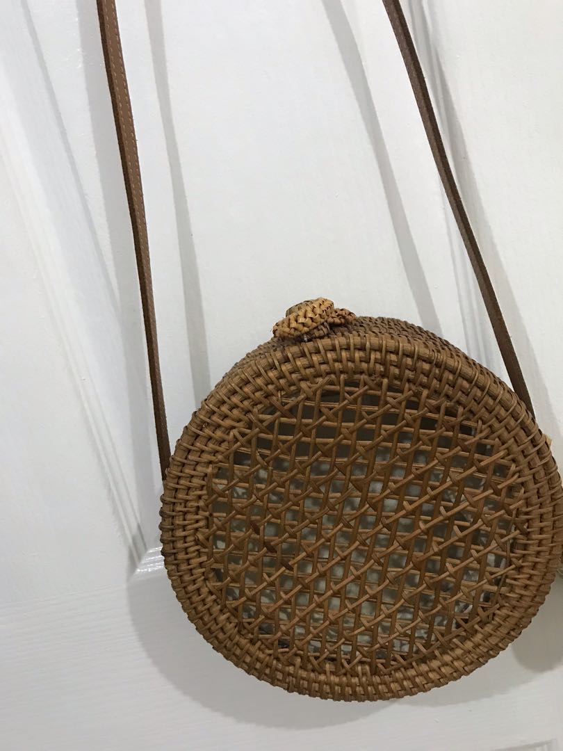 MANGO rattan shoulder bag, Women's Fashion, Bags & Wallets, Cross-body ...