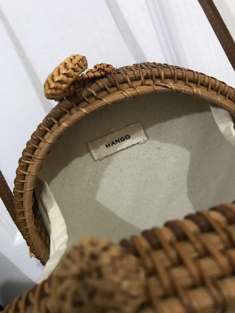MANGO rattan shoulder bag, Women's Fashion, Bags & Wallets, Cross-body ...