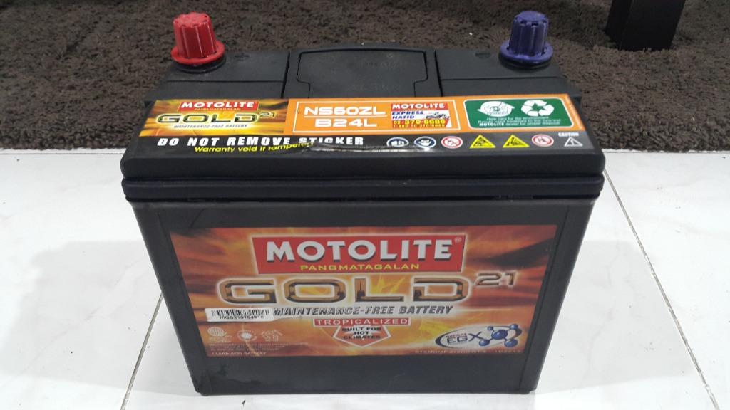Motolite Gold NS60ZL/B24L 12V Car Battery, Car Parts & Accessories ...