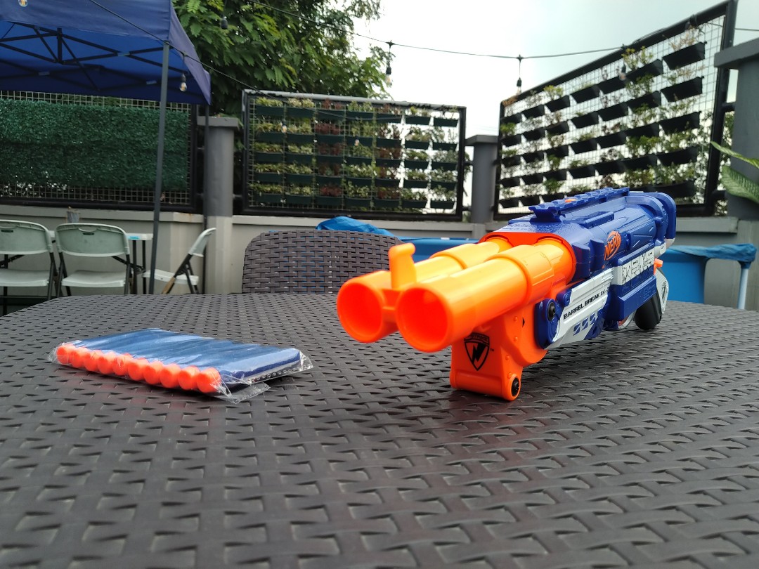 Nerf double barrel, Hobbies & Toys, Toys & Games on Carousell