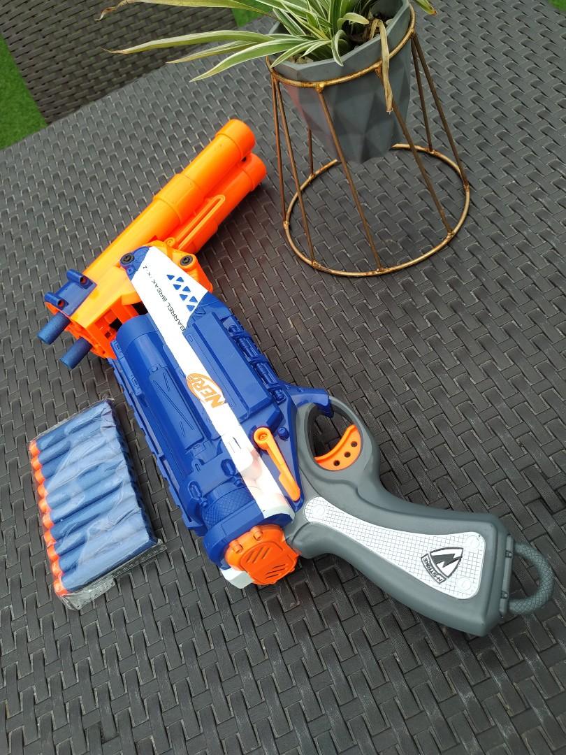 Nerf double barrel, Hobbies & Toys, Toys & Games on Carousell