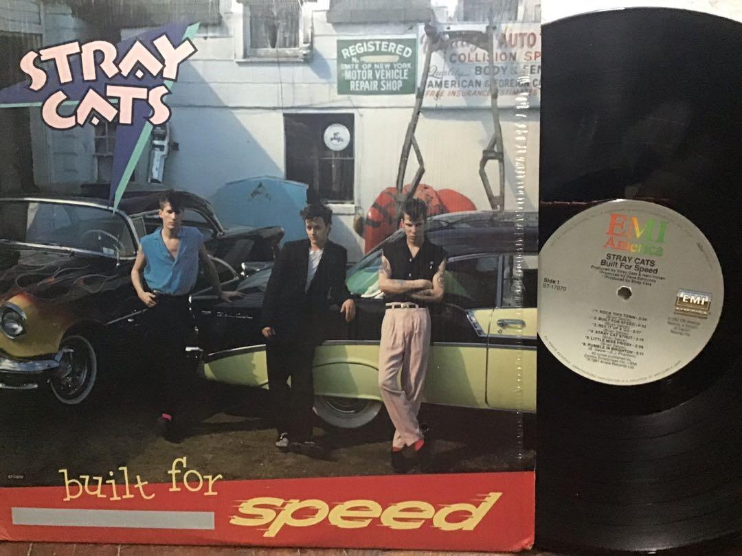 LP Stray Cats - Built For Speed VINYL RECORD Anubis Piring Hitam 80s ...