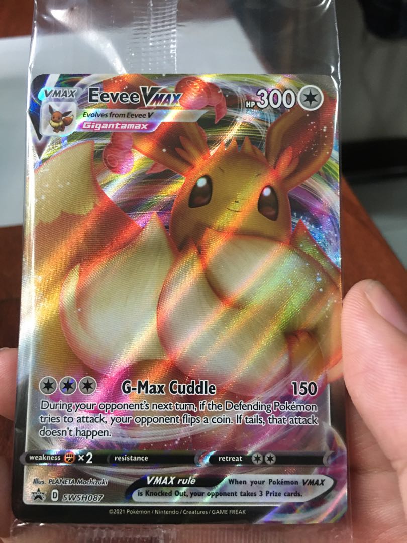 Pokemon Card - Eevee Vmax sealed from shining fates, Hobbies & Toys ...