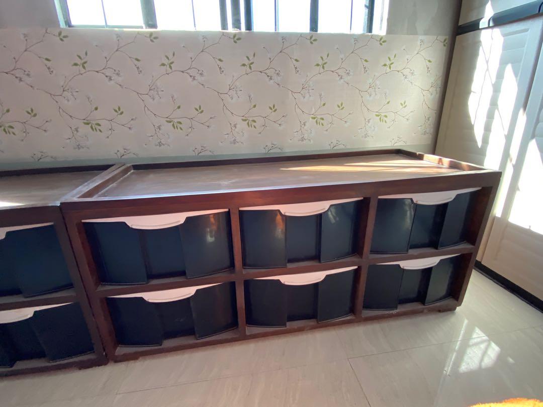 Solid Mahogany Bench with Drawers with FREE 2 INCH URATEX FOAM ...