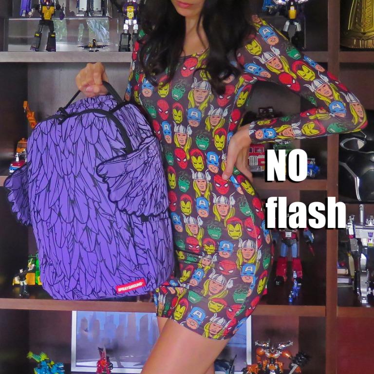 Sprayground Purple Wings 3M Reflective Backpack. Unisex Bag. Laptop Bag ...