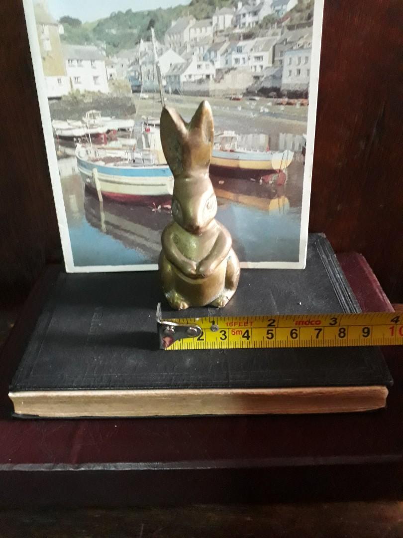 Vintage Brass Bunny Rabbit Paperweight, Furniture & Home Living, Home ...