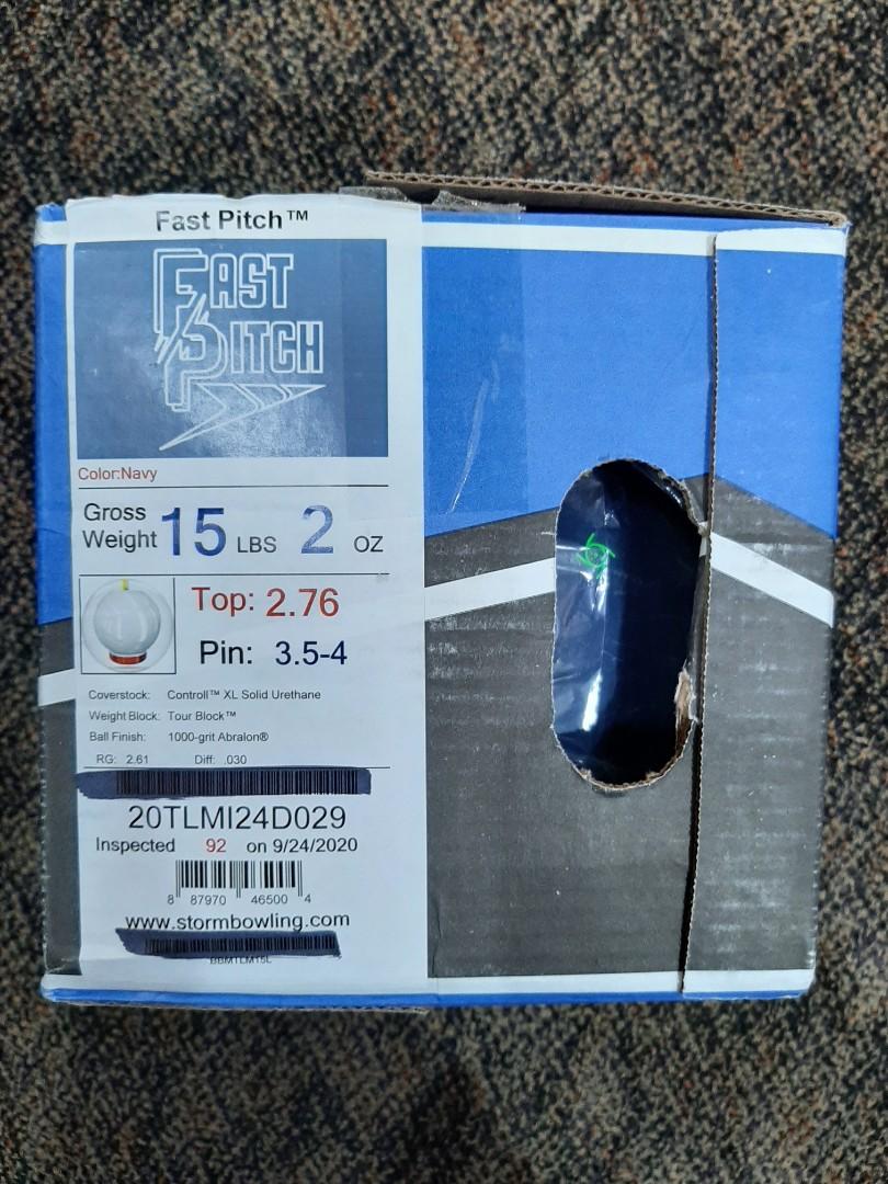 15lbs Storm Fast Pitch Bowling Ball, Sports Equipment, Sports & Games ...