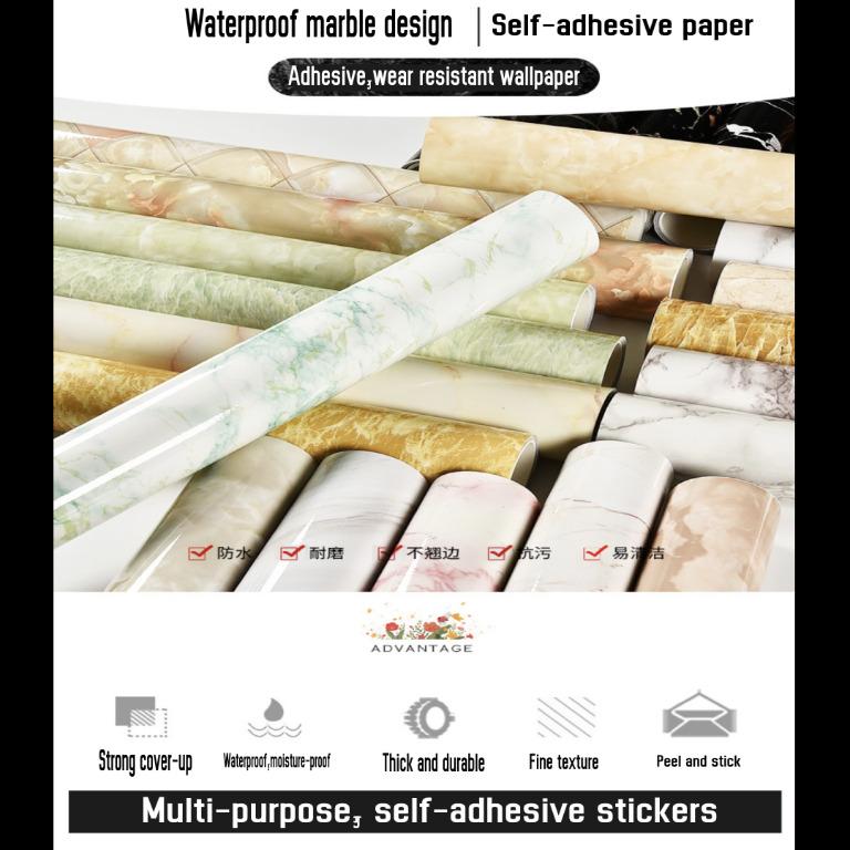 Gorgeous Marble renovation 60 cm x 1M waterproof self-adhesive PVC ...