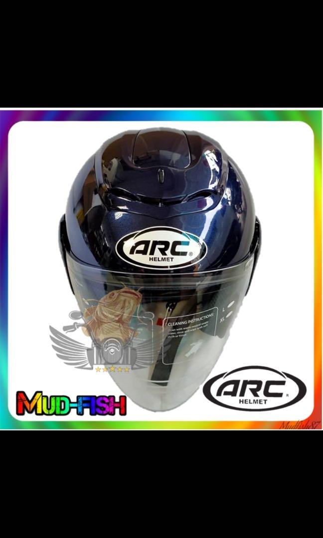ARC RITZ HELMET ( Malibu blue), Motorcycles, Motorcycle Accessories on ...