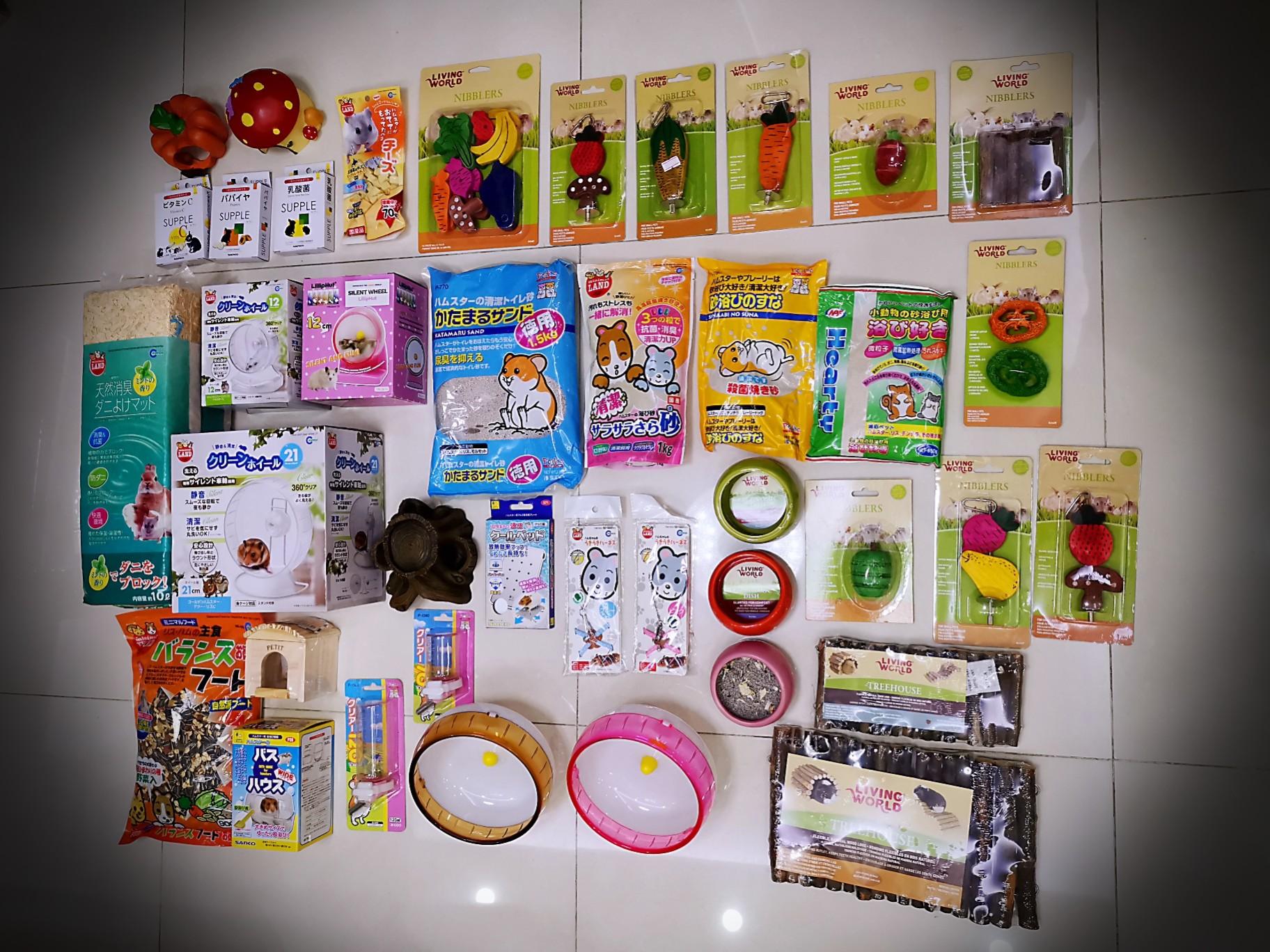 Hamster food bowl wood hideout bathsand toliet sand mix food cheese ...