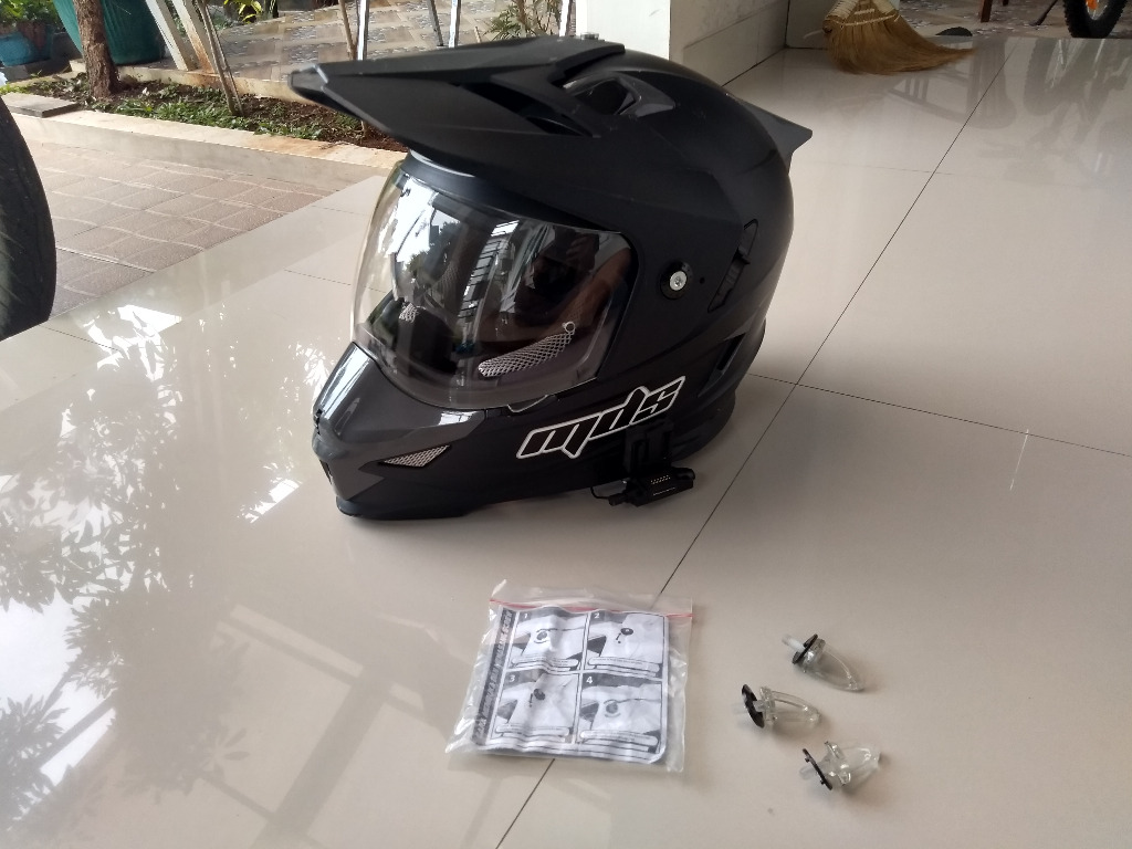 Helm Fullface MDS Helm Supermoto, Motor di Carousell