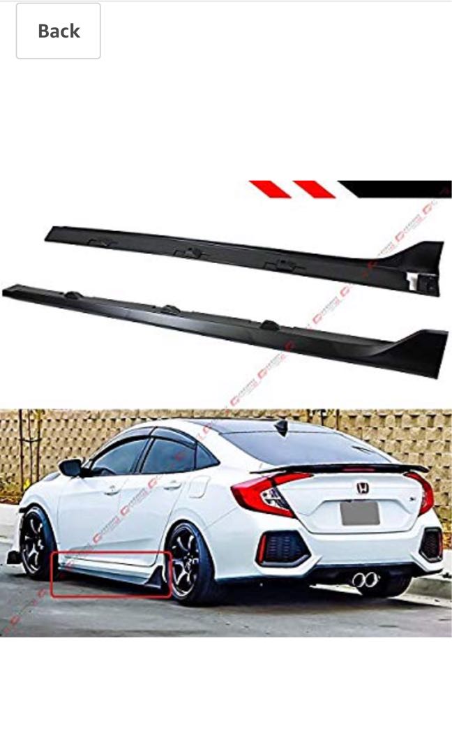 Honda civic fc x type r side skirt (blue), Car Accessories, Accessories ...