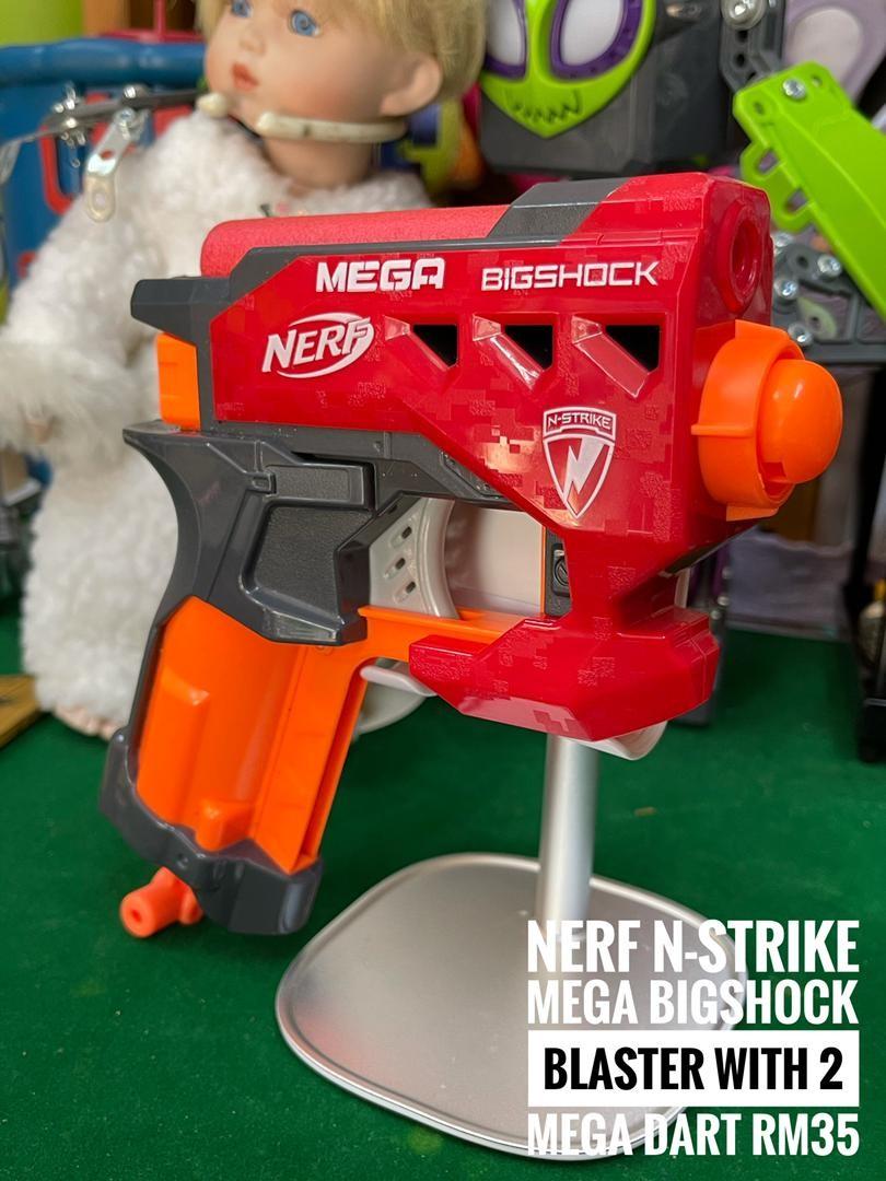 Nerf N Strike Mega Bigshock Blaster with 2 mega Dart, Hobbies & Toys, Toys & Games on Carousell