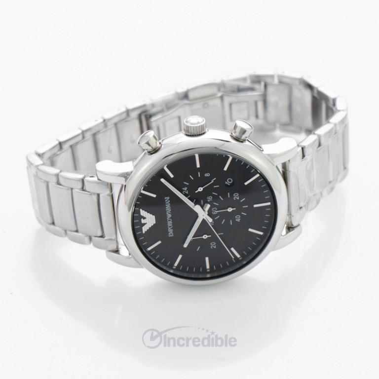 [NEW] Emporio Armani Classic Chronograph Quartz Black Dial Men's Watch ...