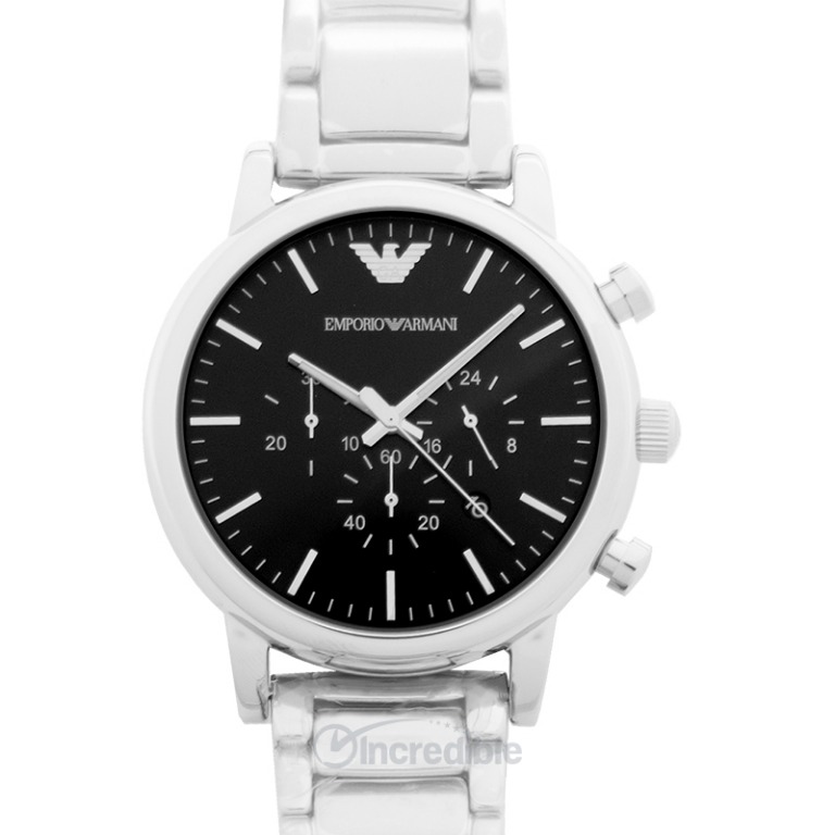 [NEW] Emporio Armani Classic Chronograph Quartz Black Dial Men's Watch ...