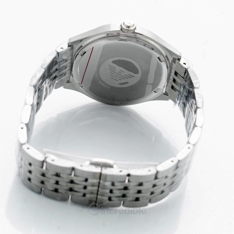 [NEW] Emporio Armani Quartz Black Dial Stainless Steel Bracelet Men's ...