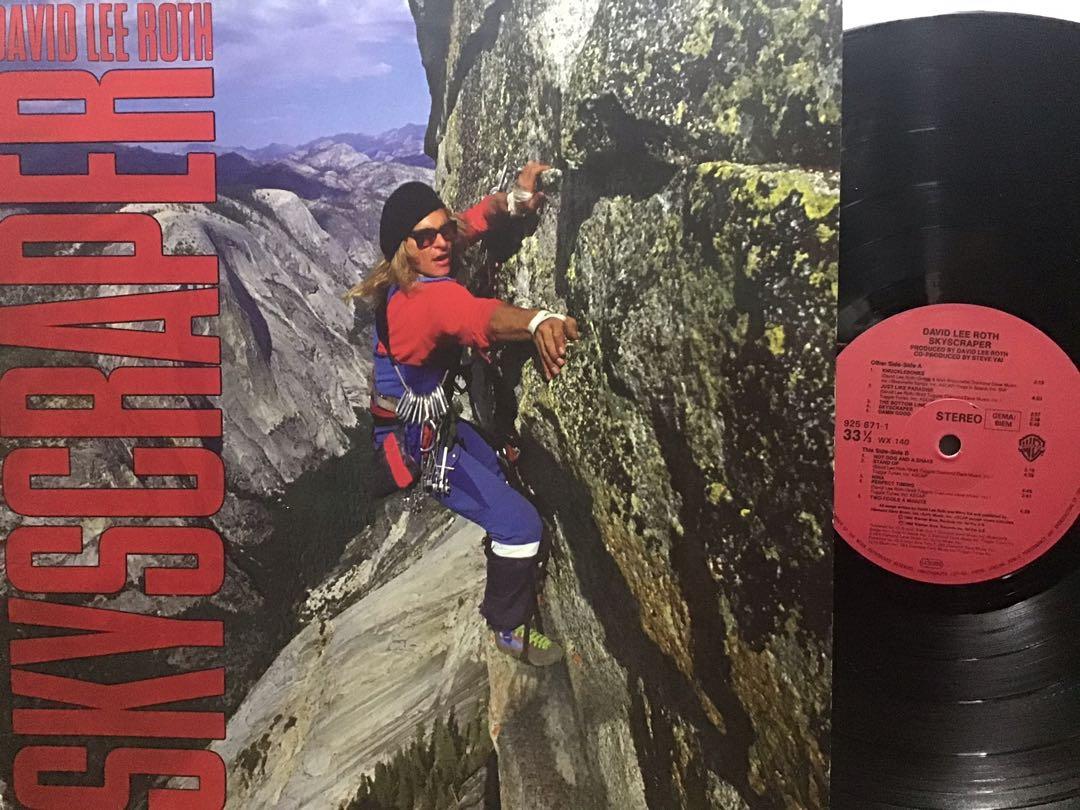LP David Lee Roth - Skyscraper VINYL RECORD Anubis Piring Hitam Hard ...