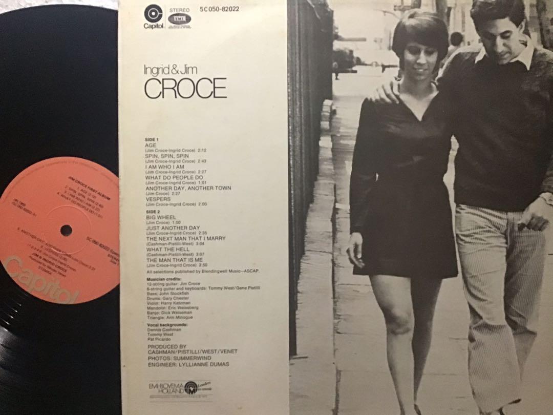 LP Jim & Ingrid Croce - First Album VINYL RECORD Anubis Piring Hitam ...