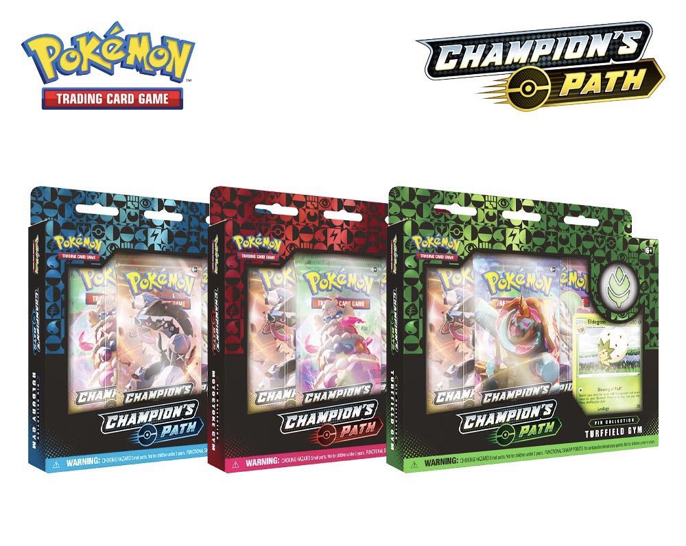 Pokemon TCG Champion path special pin. Elite trainer pack, Hobbies ...