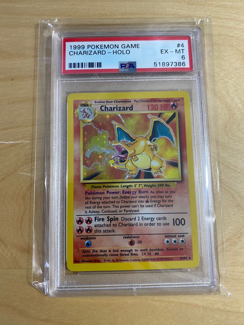 PSA 6 Base Set Charizard, Hobbies & Toys, Toys & Games on Carousell