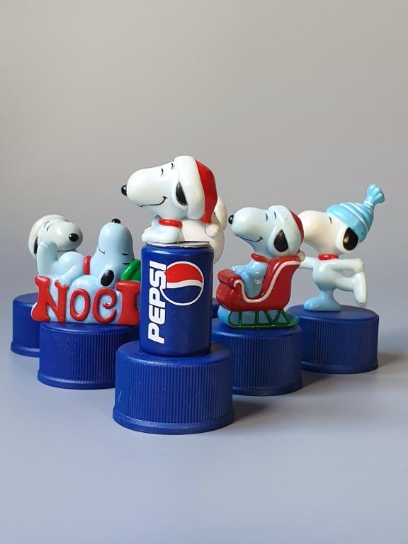 Art & Collectibles Set5 Peanuts PEPSI Bottle Cap Figurines Vintage ...