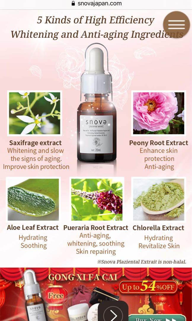 Snova Plaziental Extrait, Beauty & Personal Care, Face, Face Care on ...