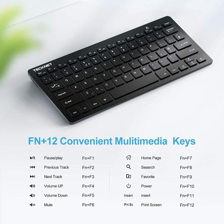 TECKNET 2.4G Wireless Keyboard For Windows 10/8/7/Vista/XP and Android ...