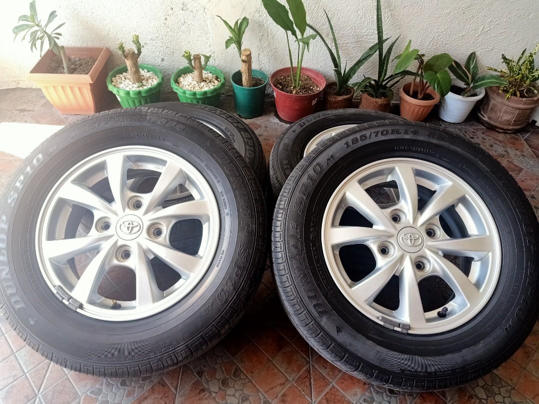 Toyota Avanza Mags with Dunlop Tires, Car Parts & Accessories, Mags and ...