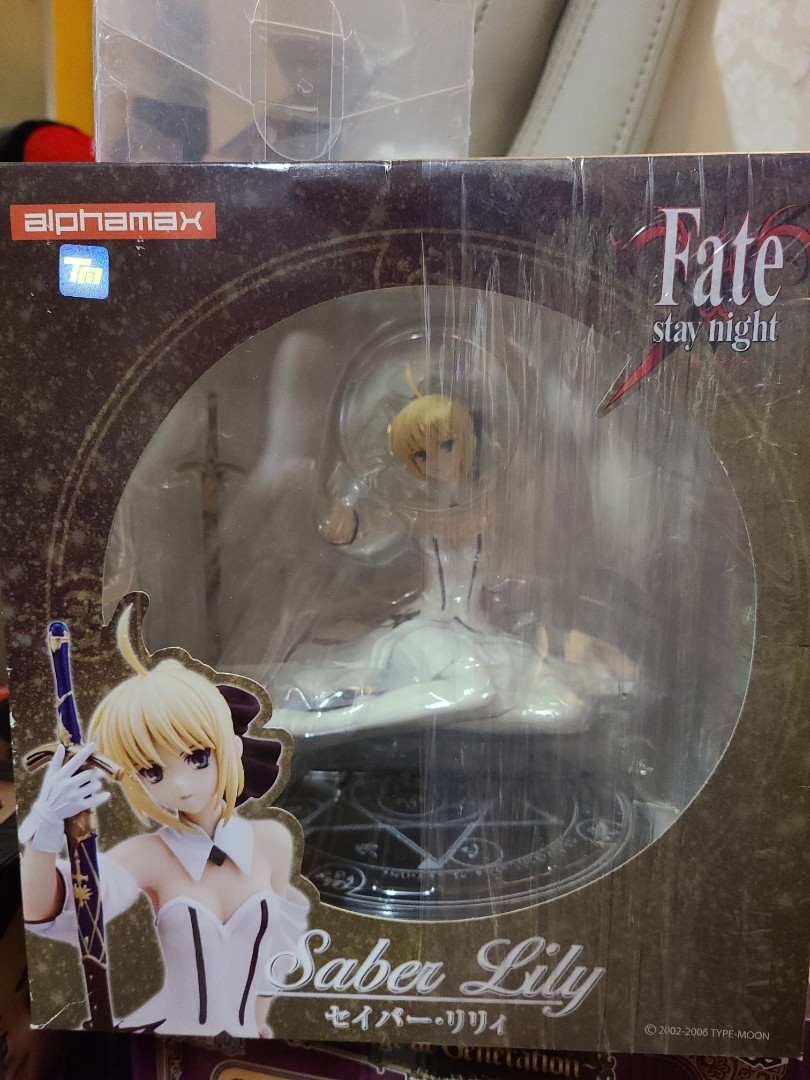 日版 Alphamax fate stay night Saber lily figure 模型 1／7 標準盒, 興趣及遊戲, 玩具 ...