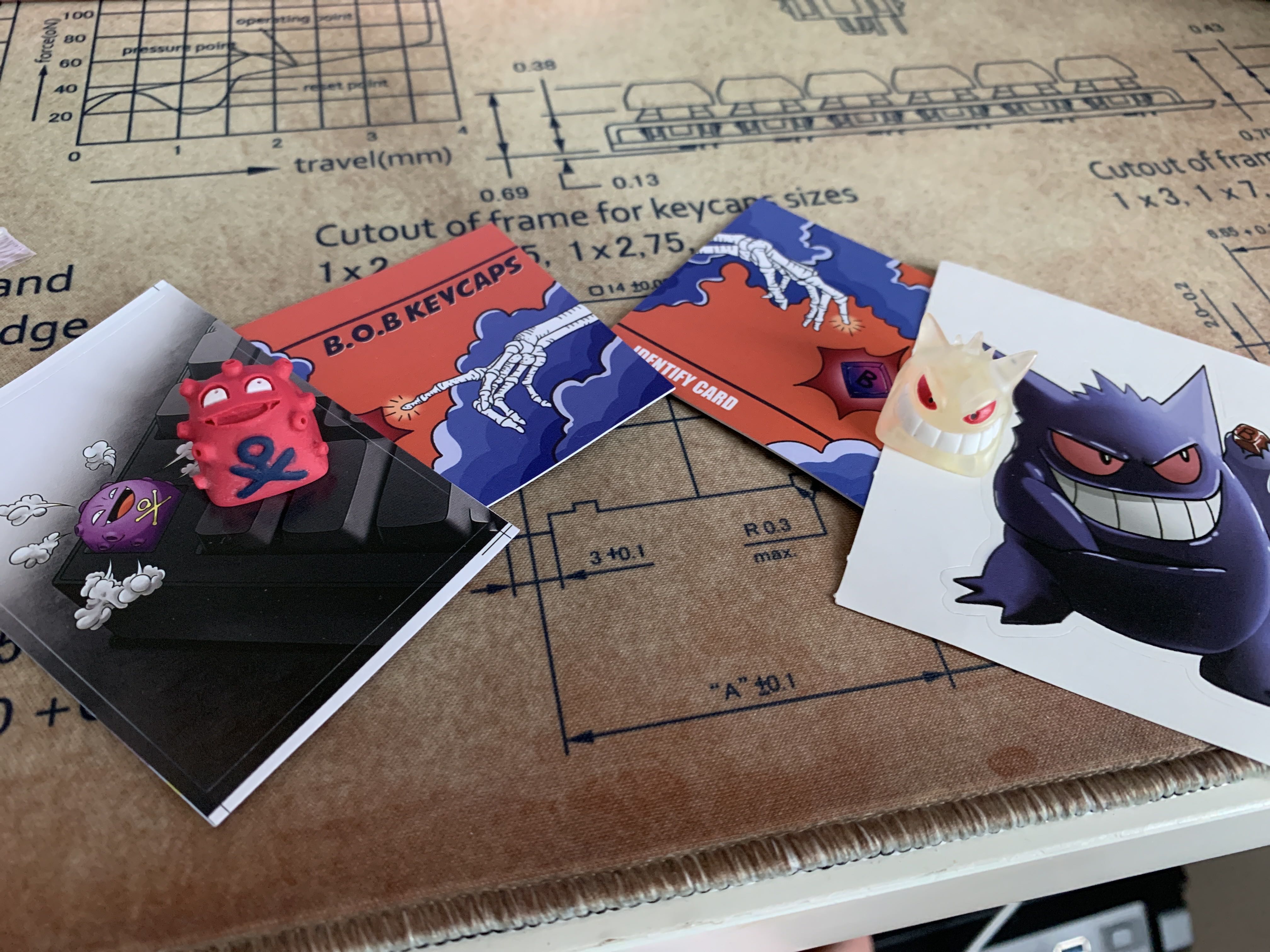BOB Gengar and Koffing Artisan Keycaps, Computers & Tech, Parts ...