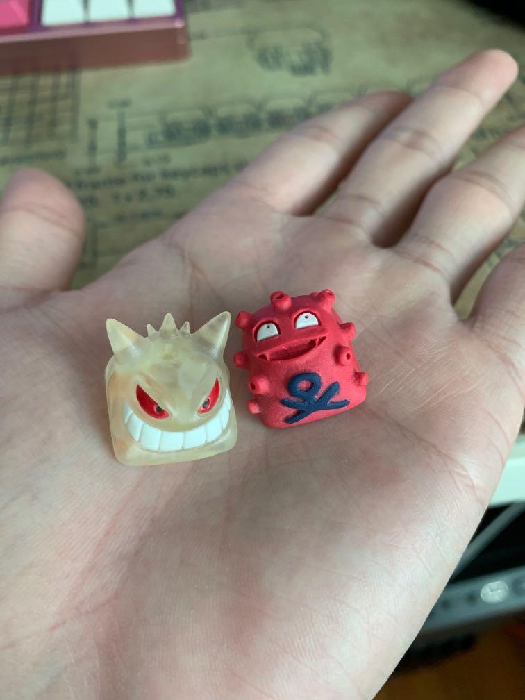 BOB Gengar and Koffing Artisan Keycaps, Computers & Tech, Parts ...