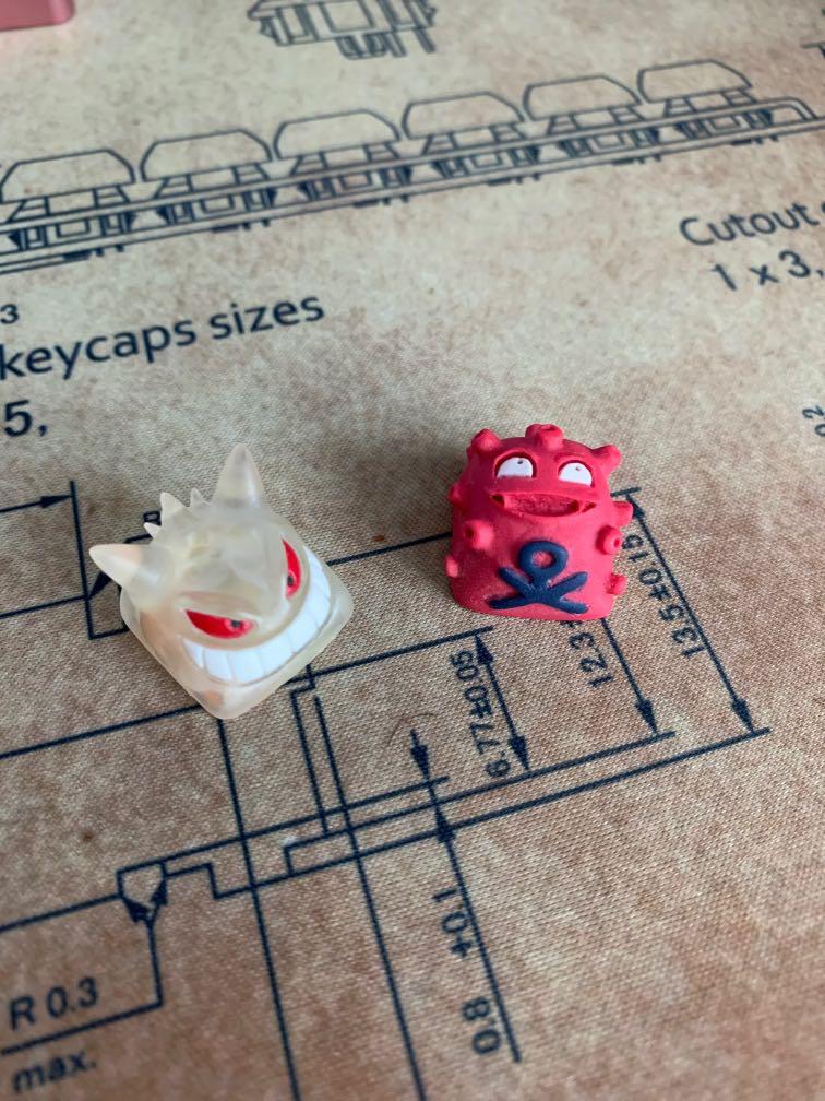 BOB Gengar and Koffing Artisan Keycaps, Computers & Tech, Parts ...