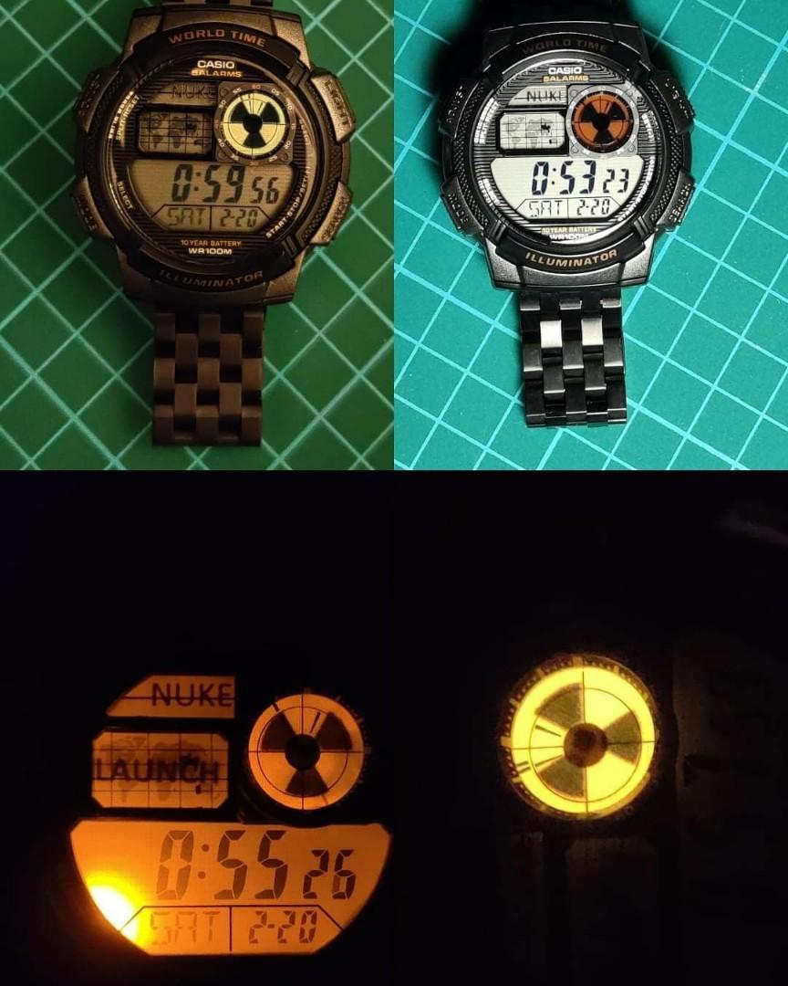 Casio AE1000 NUCLEAR LUMED MOD, Mobile Phones & Gadgets, Wearables ...