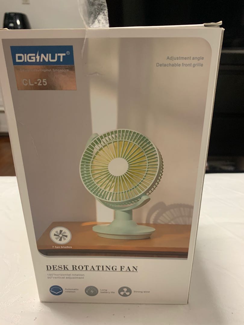 Diginut Desk Rotating Fan, Furniture & Home Living, Lighting & Fans ...