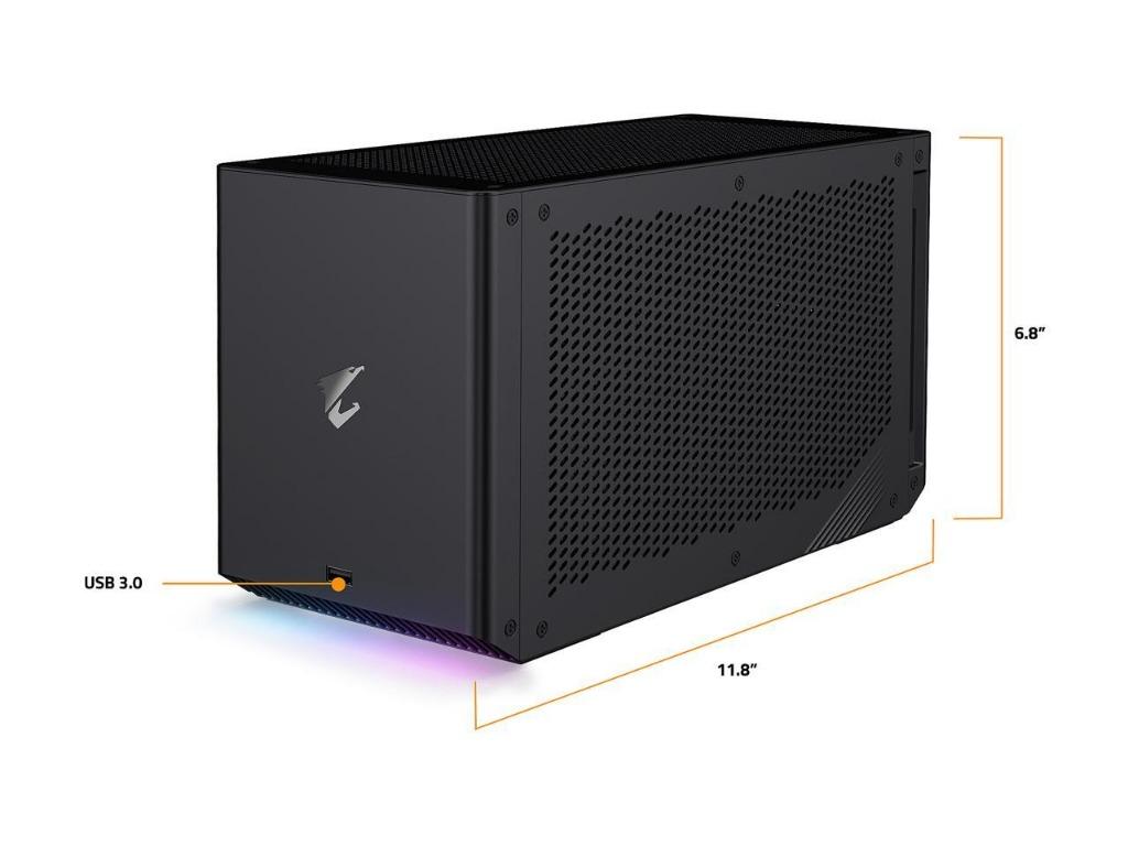 GIGABYTE AORUS RTX 3090 GAMING BOX eGPU, WATERFORCE All-in-One Cooling ...