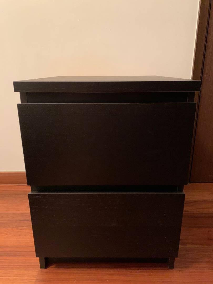 IKEA MALM Bed Side Table/Drawer, Furniture, Shelves & Drawers on Carousell