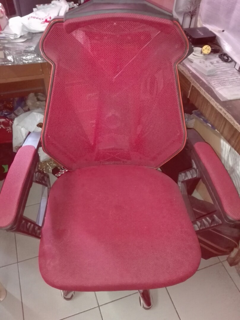 Mesh red gaming chair, Furniture & Home Living, Furniture, Chairs on ...