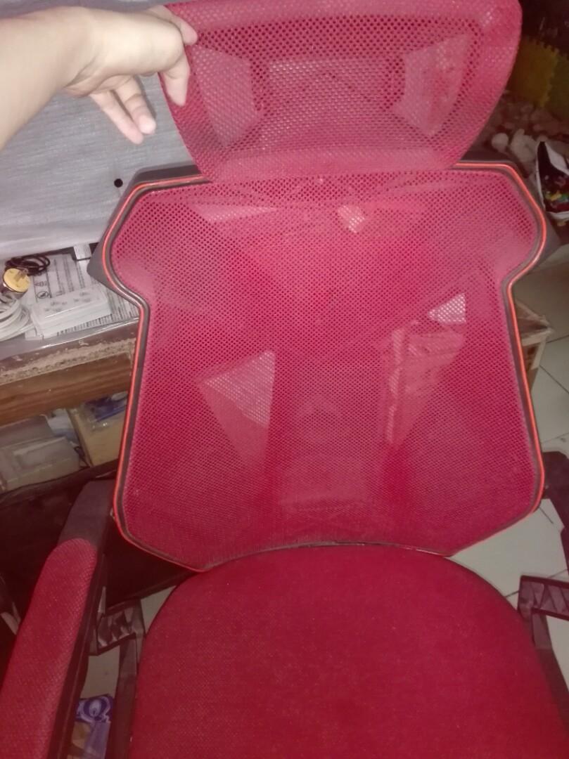 Mesh red gaming chair, Furniture & Home Living, Furniture, Chairs on ...
