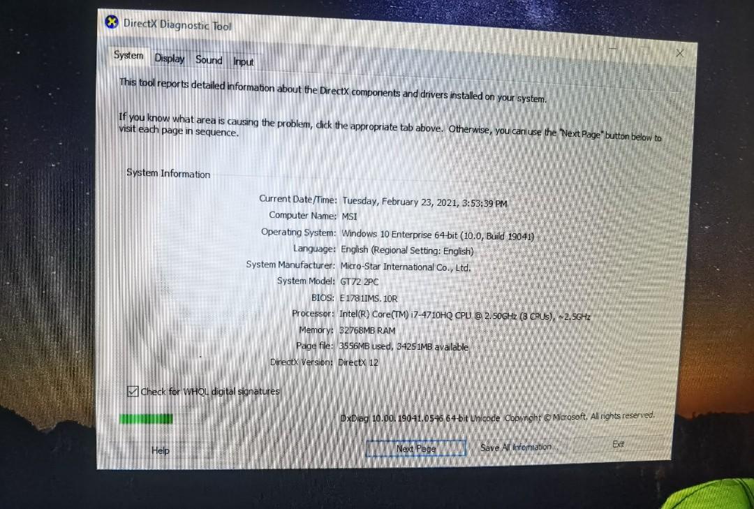 MSI GT72 2PC Hi End Gaming Laptop 17.3inch i7 32gb RAM Nvidia GTX 870M ...